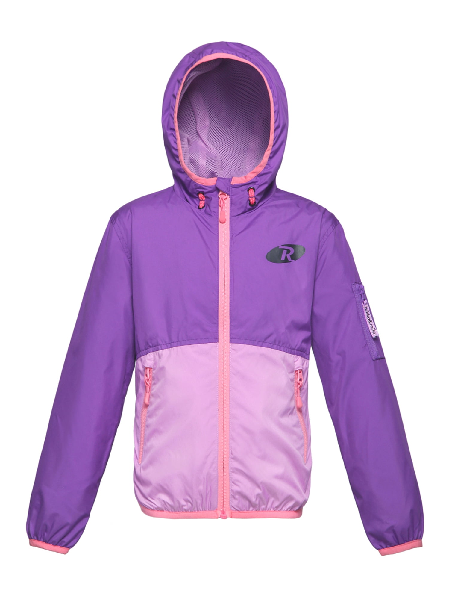 Rokka&Rolla Girls' Light Windbreaker Rain Jacket, Sizes 4-18 - Walmart.com