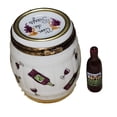 Charming Wine Barrel Box for Wine Lovers Limoges Box Porcelain Figurine ...