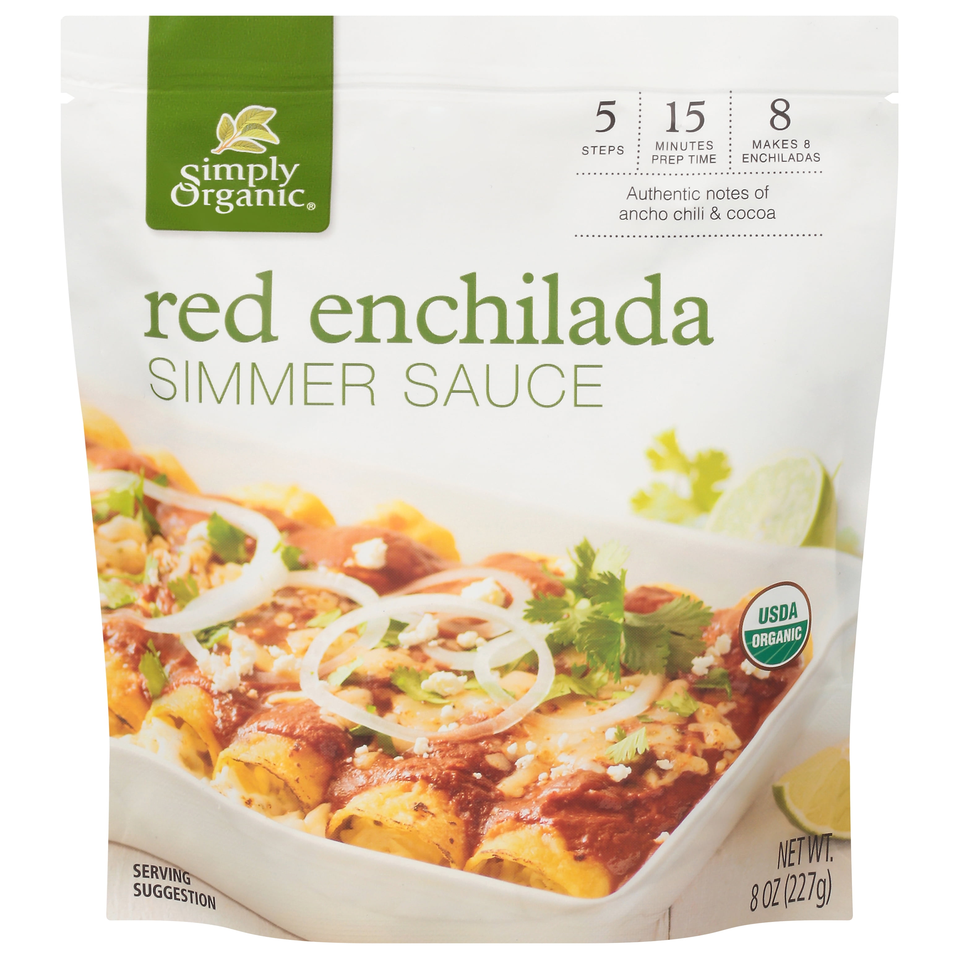 Simply Organic GMO-Free Red Enchilada Simmer Sauce, 8 oz Bag - Walmart.com