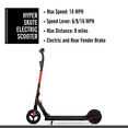 Hyper 37V Skute Electric Scooter, Unisex Adult, Folding Design, 250 W ...