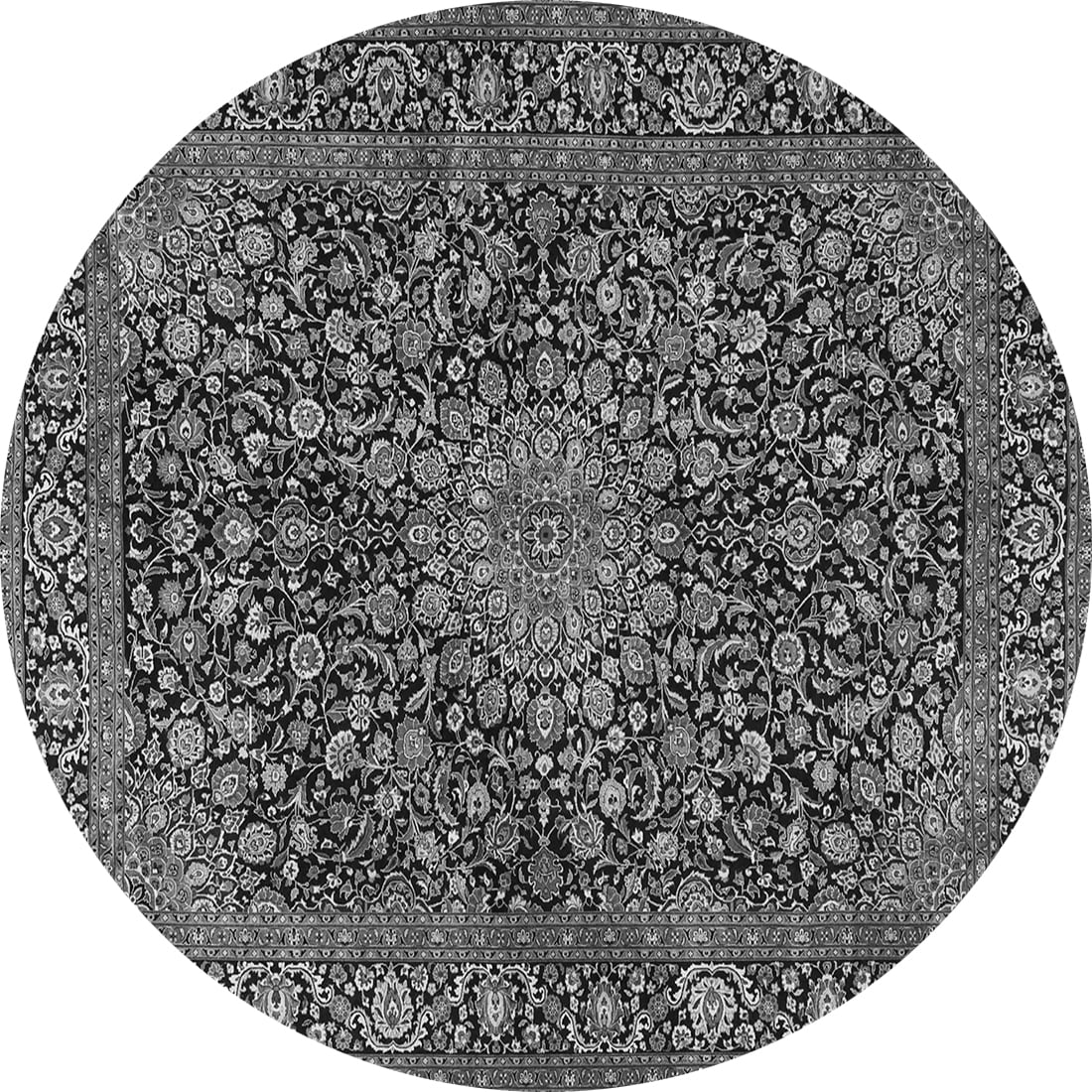 Ahgly Company Indoor Round Persian Gray Traditional Area Rugs, 7' Round ...