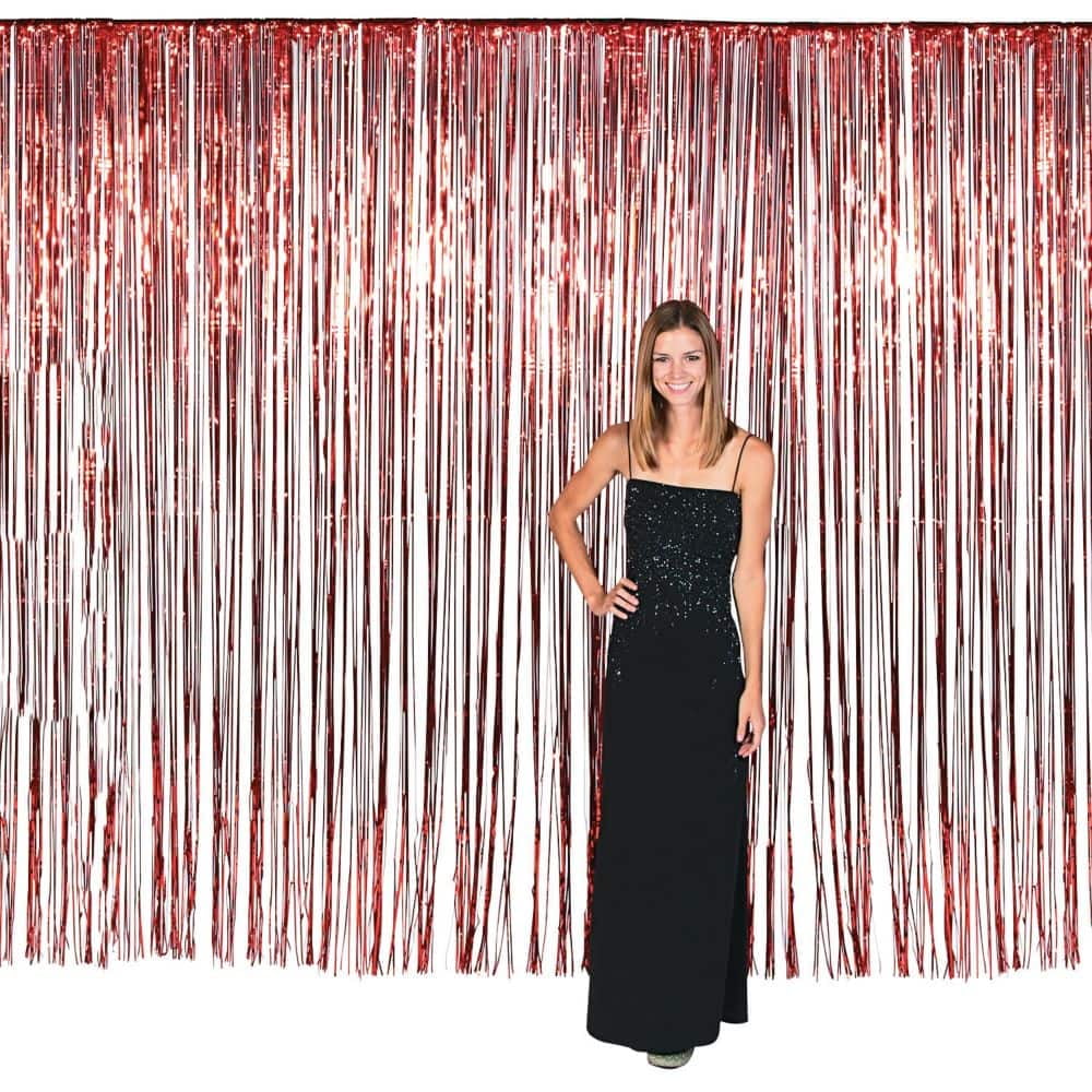 Lg Red Fringe Door Curtain - Party Decor - 1 Piece - Walmart.com