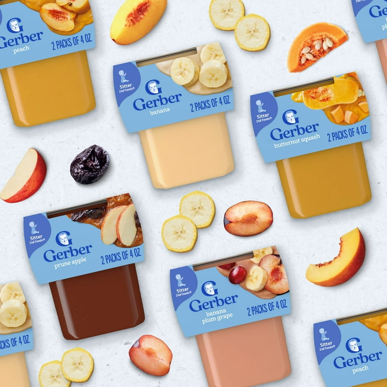 Gerber Plums Gerber 2nd Foods Pureed Baby Food, Banana, Plum