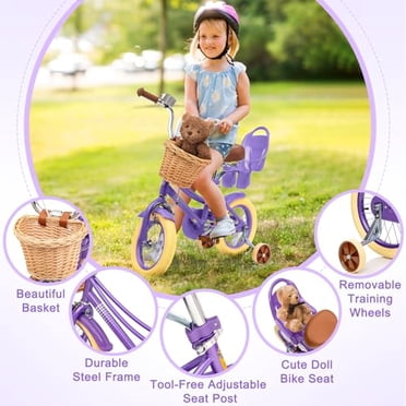 RULLY Lemon Kids Bike 12 Inch Bicycle for Girls Ages 2 3 4 Years, Girl ...