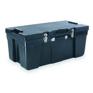 J Terence Thompson Plastic Mobile Storage Trunk, Lockable, Black, 14 in ...