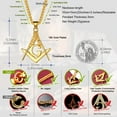 FaithHeart Masonic Chain Necklace, Freemason Compass Symbol Pendant ...