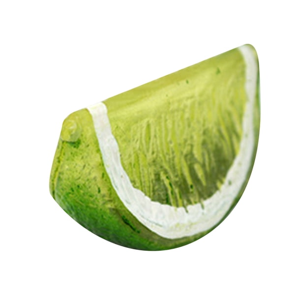 Lolmot Plastic Moon Shaped Green Lemon Block Realistic Fake Fruit ...