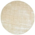 Handloom Beige Silk Rug 6' X 6' Modern Scandinavian Solid Room Size ...