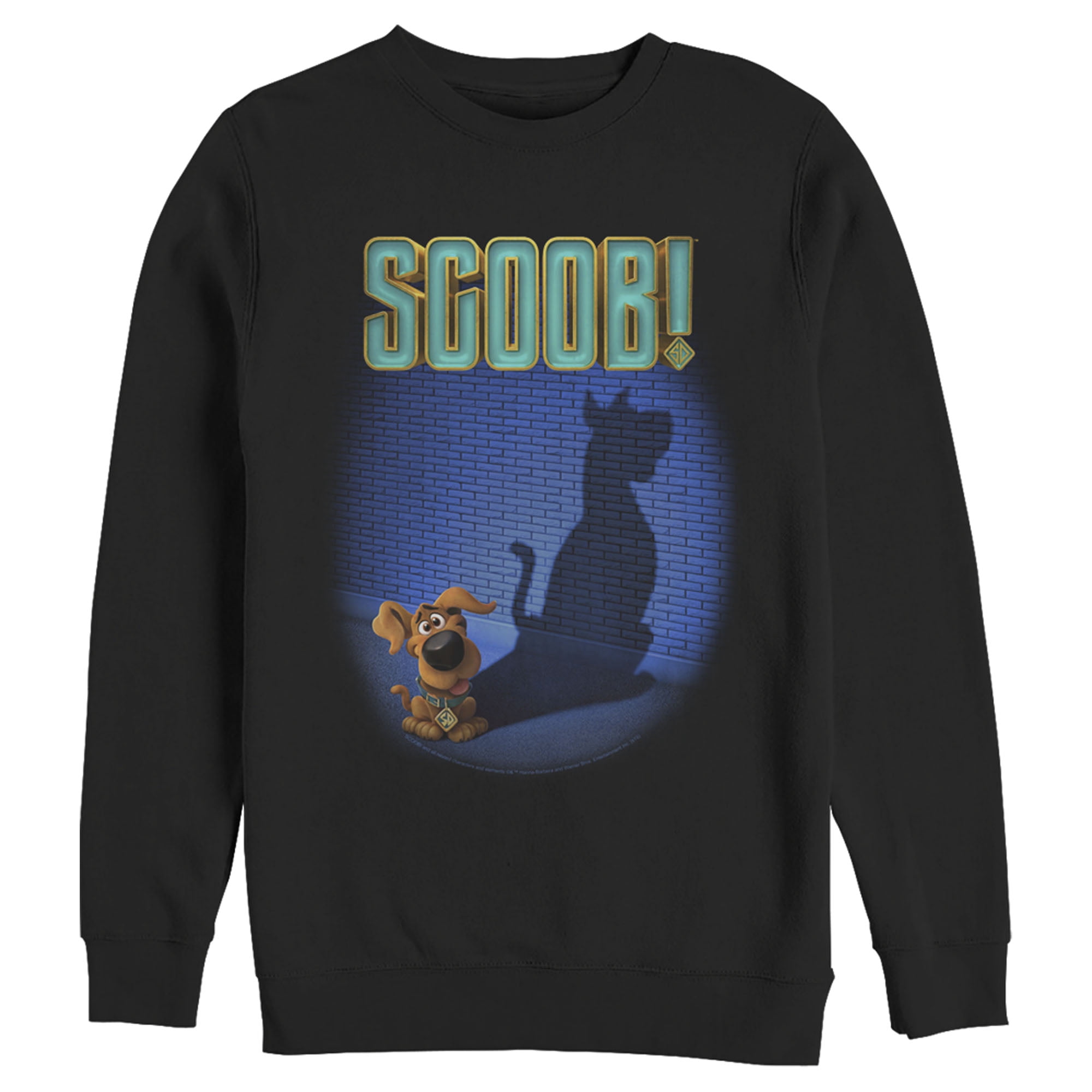 Men's Scooby Doo Dog Shadow Sweatshirt Black Small - Walmart.com