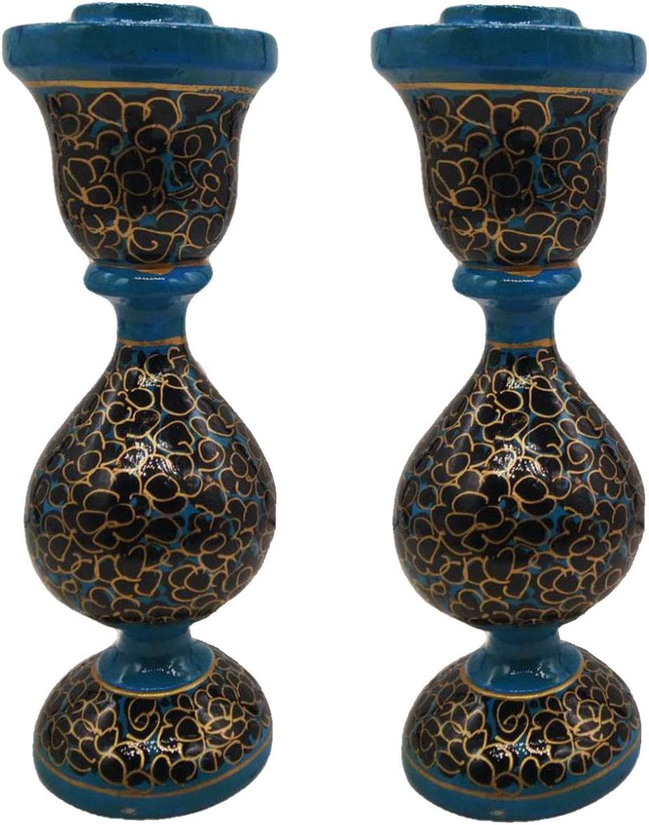 India Meets India Papier Mache Candlesticks Holder Set of 2 Candle ...