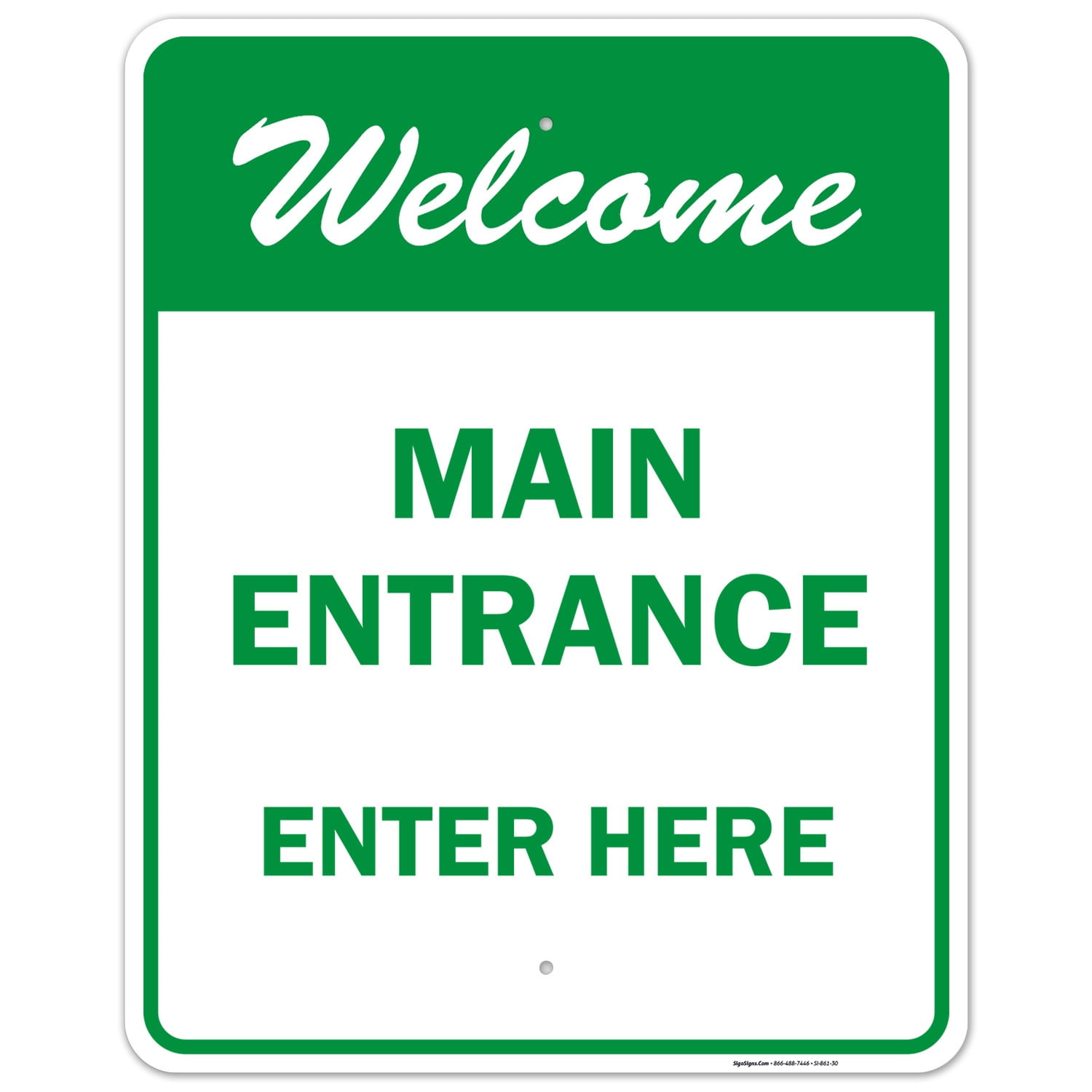 Main Entrance - Enter Here Sign, - Walmart.com