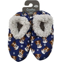 Comfies Womens Boxer, Uncropped Dog Slippers - Sherpa Lined Animal ...