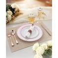 320PCS Rose Gold Disposable Dinnerware Set for 40 Guests, Includes ...