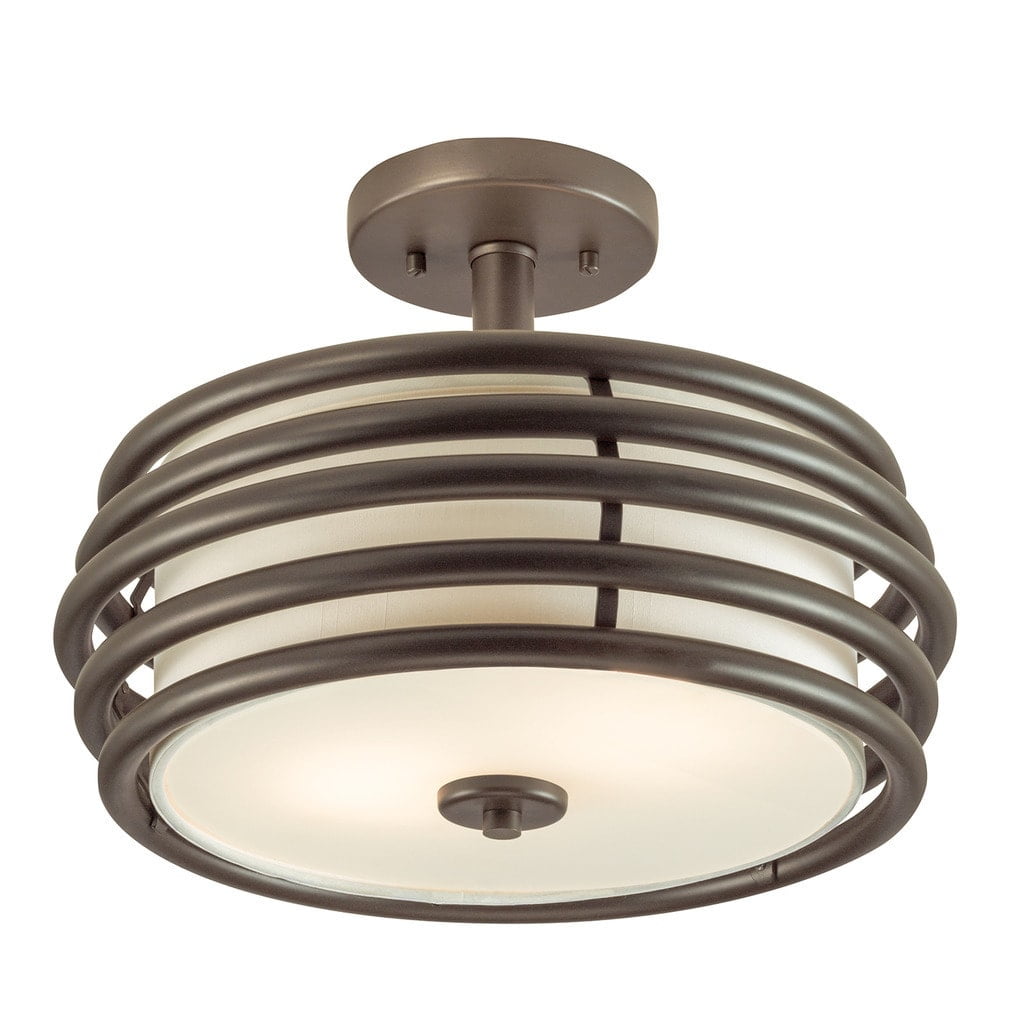 Aztec Lighting Contemporary 2-light Olde Bronze Semi-Flush Mount ...