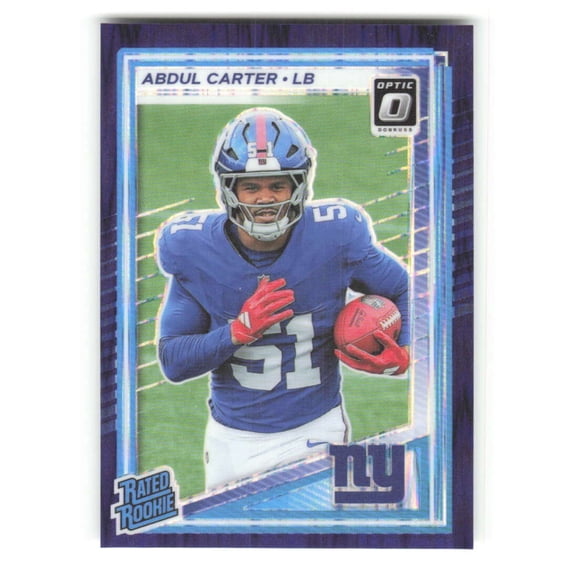 2025 Donruss Optic Purple Shock #300 Abdul Carter Rated Rookie New York ...