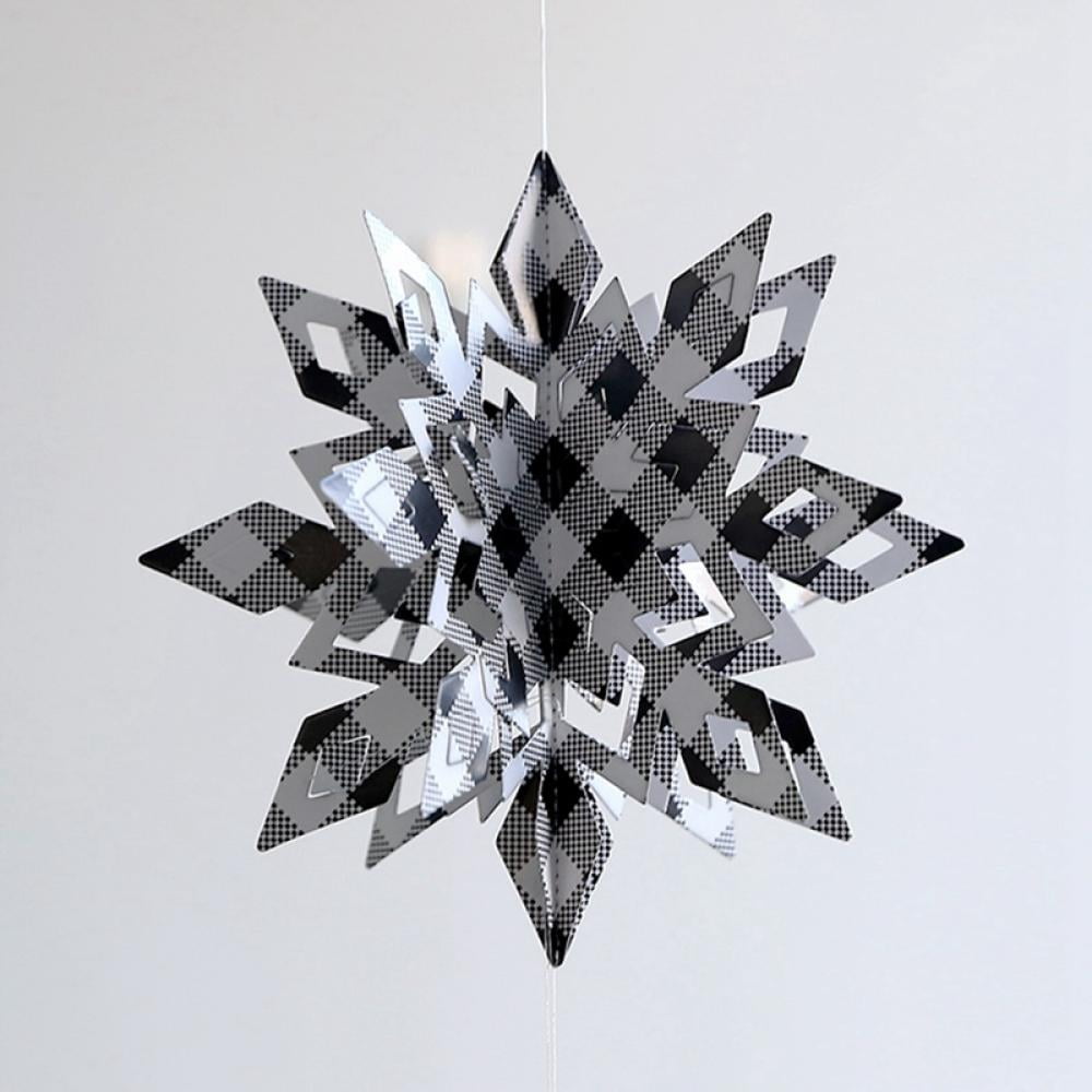 6 Pieces Snowflake Cutouts 3D Christmas Winter Hanging Snowflakes ...