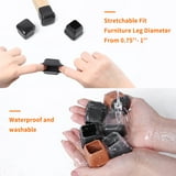Ezprotekt 24 Pcs Chair Leg Caps with Teflon Sliders for Hardwood ...