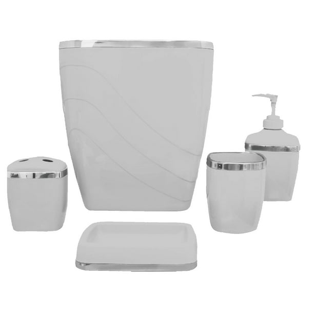 Grey 5 Piece Bath Ensemble - Walmart.com - Walmart.com