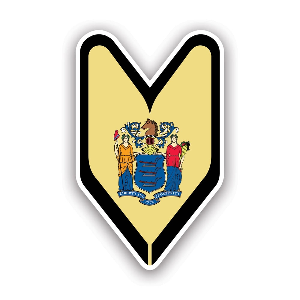 New Jersey Driver Badge Sticker Decal - Self Adhesive Vinyl ...