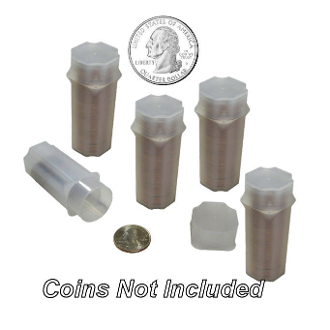 Large Dollar Square Coin Tubes by Guardhouse, 38mm, 5 pack - Walmart ...