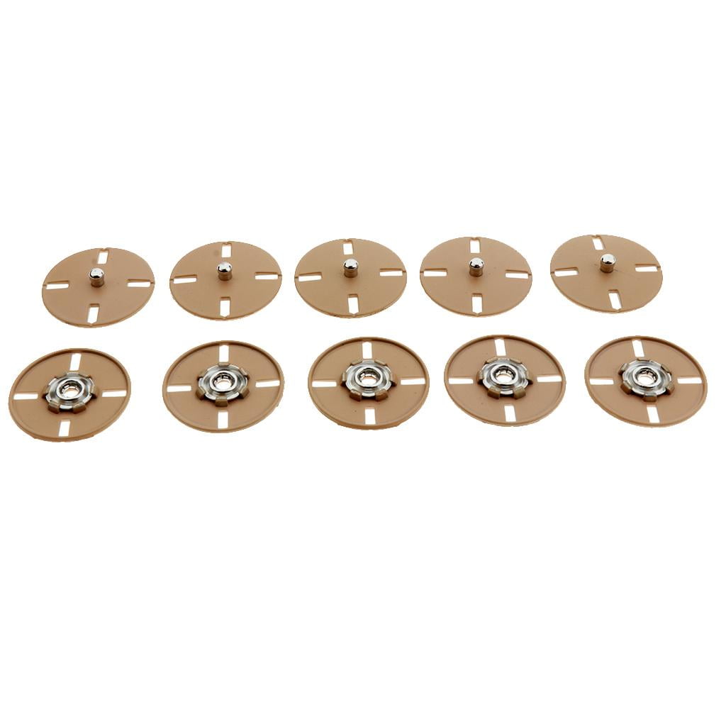 5 sets of metal stitches on snaps-brown, 25mm - Walmart.com
