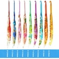 Personalized Multicolor Dried Flower Crochet Hook, Ergonomic Needle ...