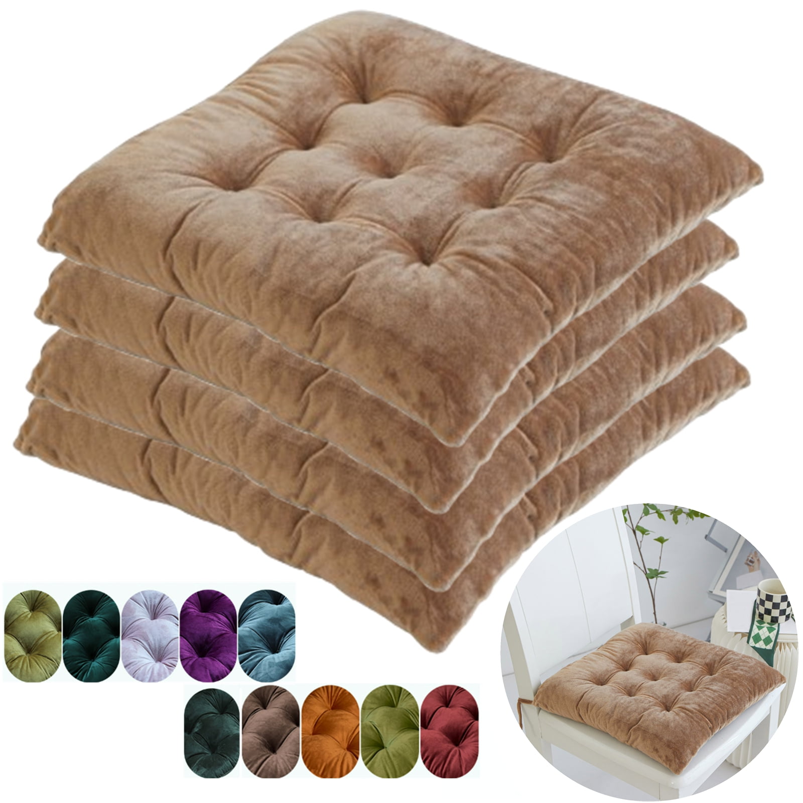 Click here for Djiypn 4 Pack Chair Cushions For Dining Chairs Sof... prices