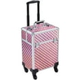 Easyfashion Rolling Storage Cosmetic Trolley with Multiple Trays, Pink ...