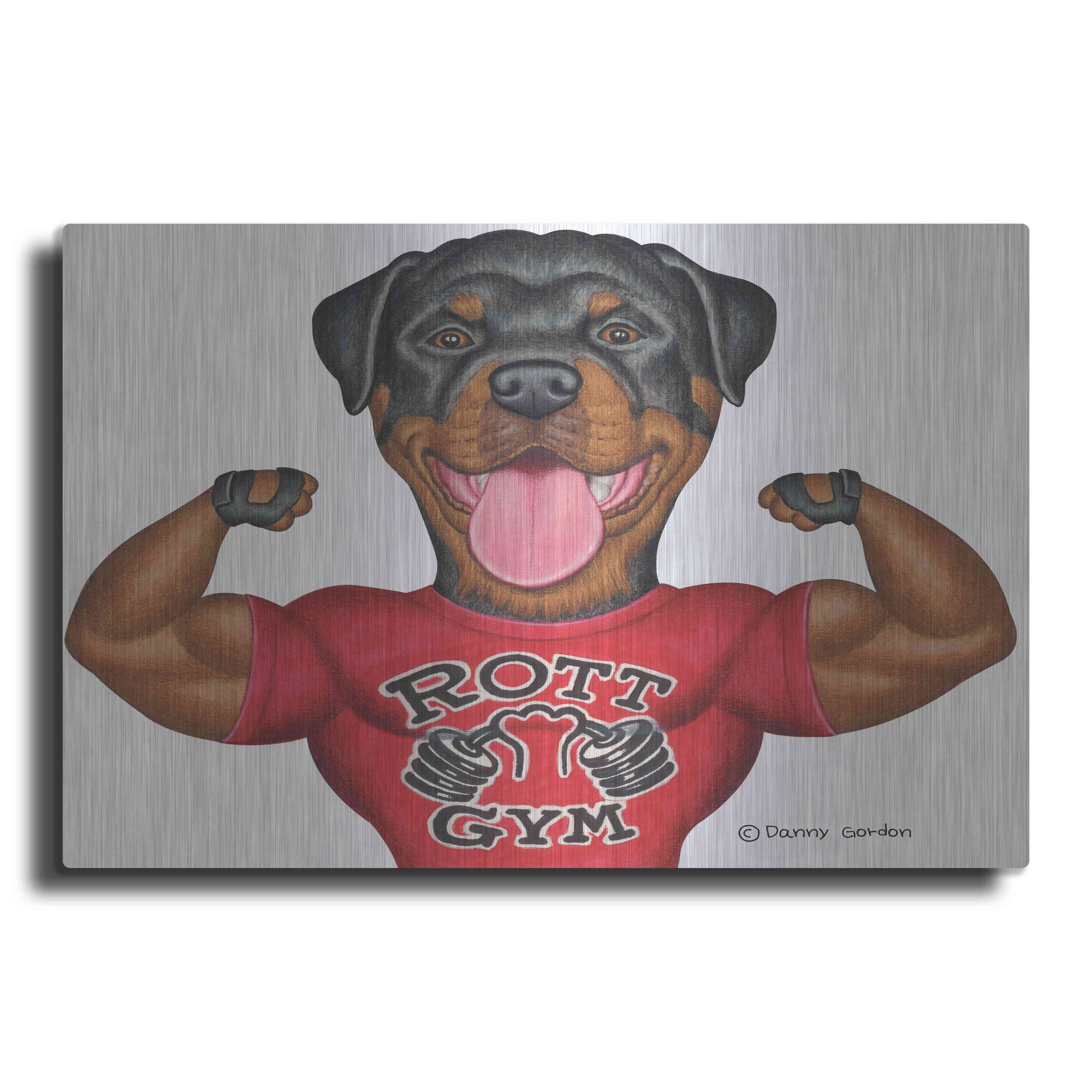 Luxe Metal Art 'Rottweiler Rott Gym' by Danny Gordon Art, Metal Wall ...