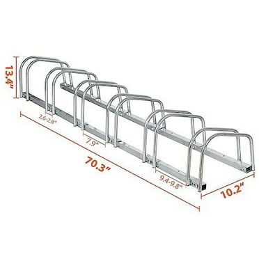 Commercial Floor Bike Rack 10-Bike Capacity, Grid Bike Stand, Dual ...