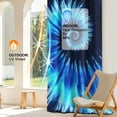 Blue and Black Tie Dye Pattern Blackout Curtains,Triple Weaved Fabric ...