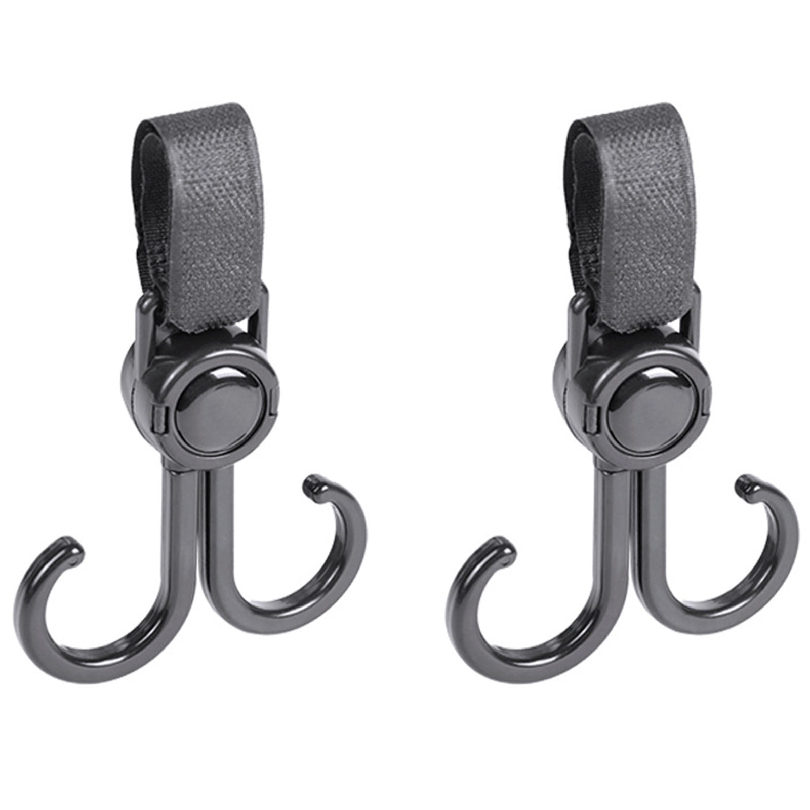 BYDOT Baby Stroller Double Hook Hanger 2 Pcs Adjustable Storage Hook ...