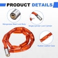 Bike Chain Lock, (33 Inch, Red) (1 Pcs), Manganese Steel Anti-Theft ...