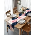 Burlap Table Runner 60 Inches Long, Bohemian Minimalist Color Block Non ...