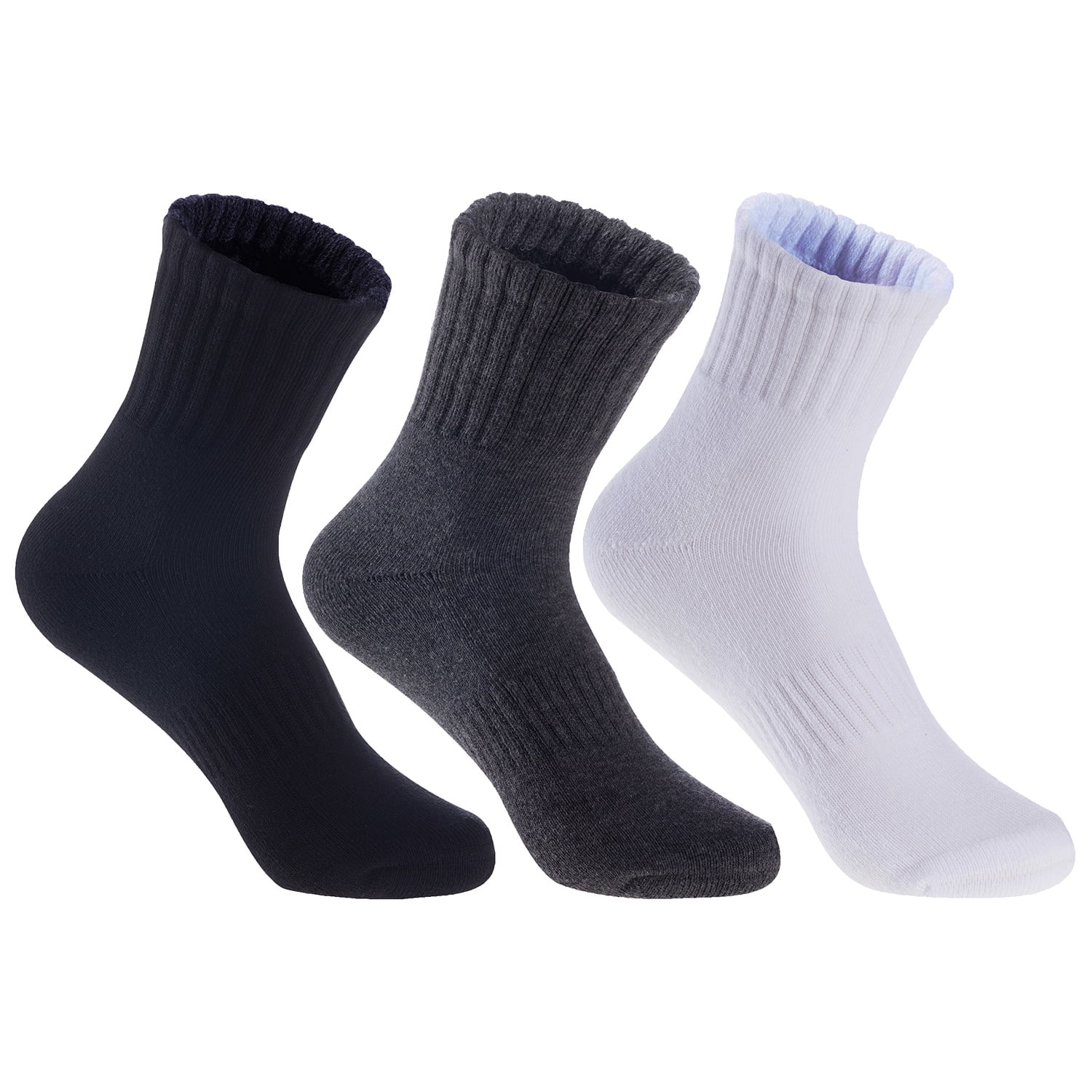 Unisex Children Boy's Girl's 3 Pairs Low Crew Cushioned Sports Socks ...