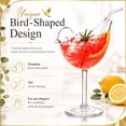 Bird Bam Glasses Set of 4 – 5oz Bird Shaped Cocktail Wine Glass, Unique ...