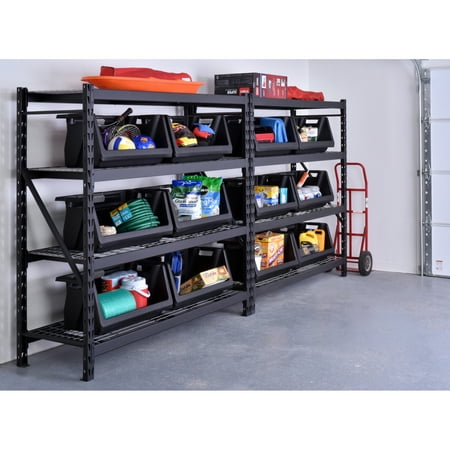 Muscle Rack Storage Rack with 6 Stackable Bins - Walmart.com - Walmart.com