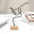 Simple Abstract Outline Sculpture Wrought Iron Figure Table Minimalist ...