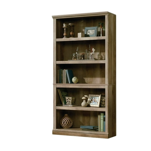 Sauder Select 5 Shelf Wood Bookcase in Lintel Oak Finish - Walmart.com