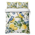 Full Quilt Bedding Set Pastoral Vintage Lemon Blue Bird Summer Quilt ...
