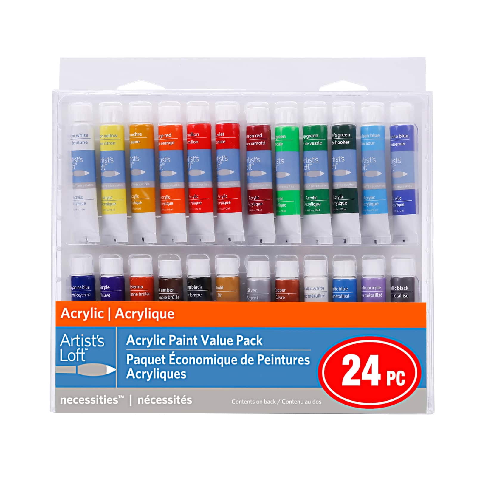 12 Packs: 24 ct. (288 total) Acrylic Paint Value Pack by Artist's Loft ...
