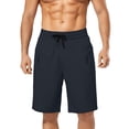 Boyscolos Mens Drawstring Board Shorts Swimwear with Zipper Pockets No ...