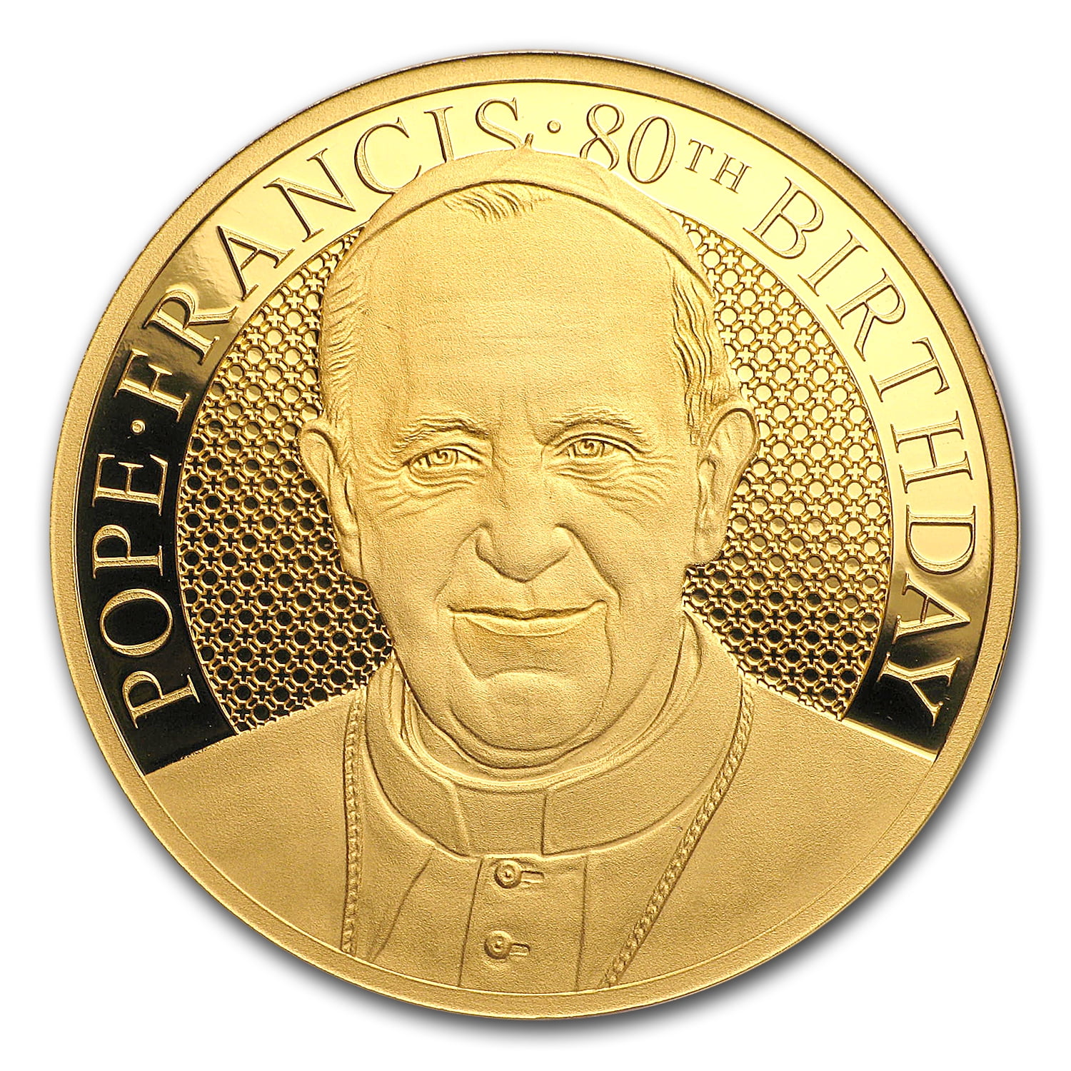 2016 Cook Islands 1/10 oz Gold Pope Francis 80th Birthday Proof ...