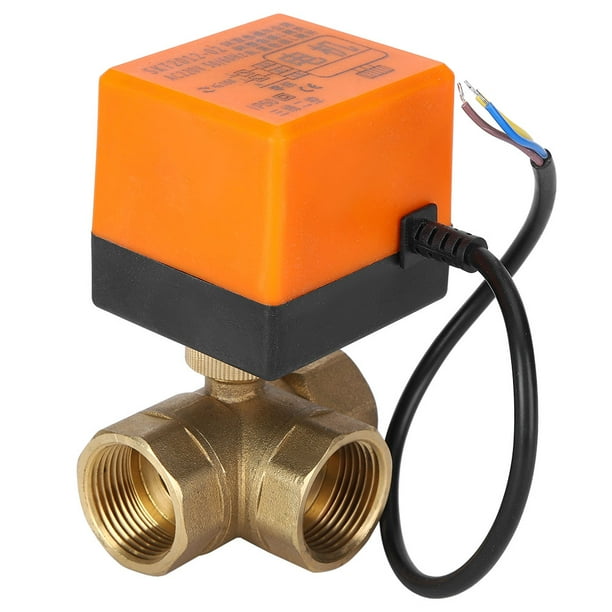 Ball Valve, 2.5MPa 6W AC220V L Shape AC220V Ball Valve, 2-Control 3 ...