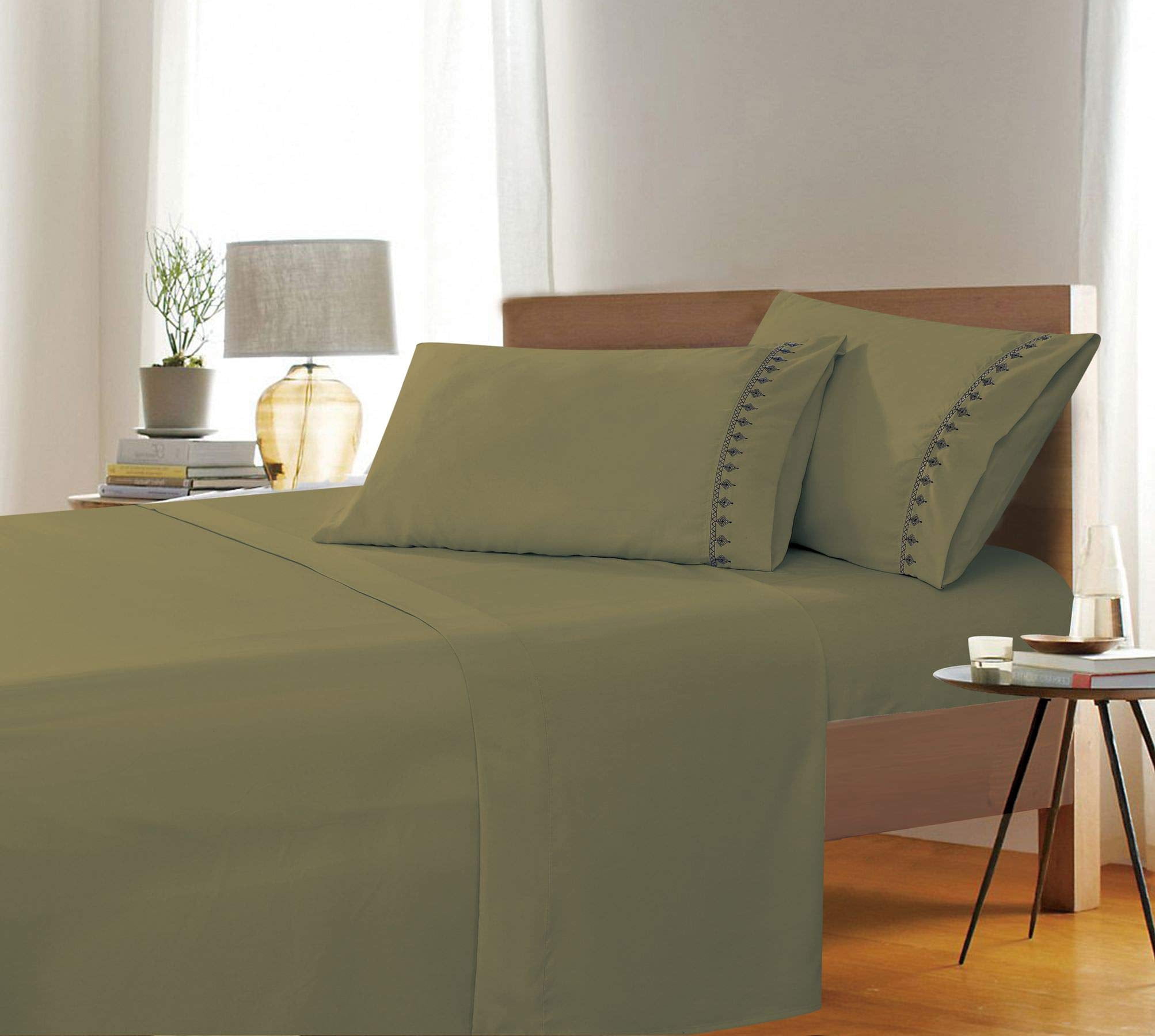 Ben & Jonah Simple Elegance Queen Size Embroidered Evil Eye 4 Piece ...