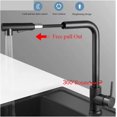 Black Pullout Kitchen Sink Faucet Countertop Mount Stream Sprayer ...