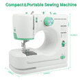 BCOOSS Portable Sewing Machine, 16 Stitches, Dual Needle Design, Foot ...