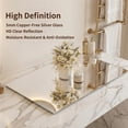 24*32 inch Black Aluminum Framed Bathroom Mirror, HD Copper-Free Silver ...