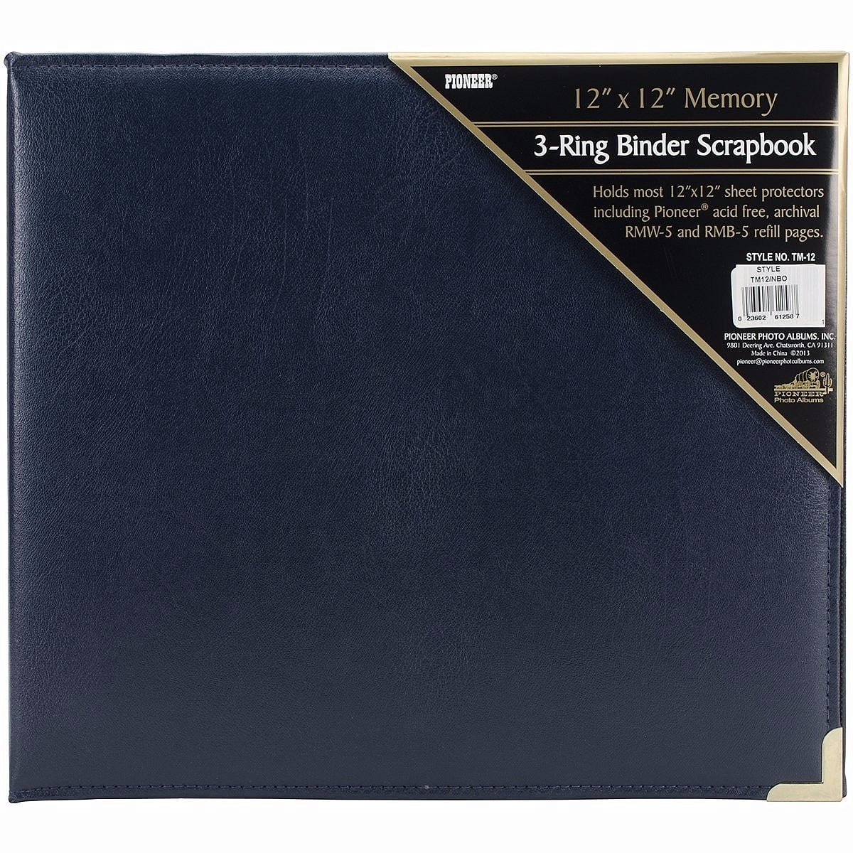 Pioneer 12 x 12 3-Ring Scrapbook Binder Navy Oxford - Walmart.com