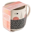 Thyme & Table Cheeky Face Mug 16.2 fl oz Stoneware Playful Dots Design ...